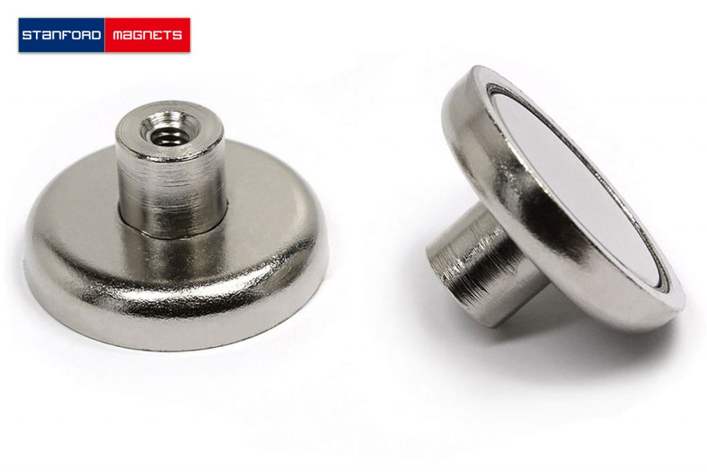 SMON3126 Holding Power Pot Magnet w/ Female Threaded Stud Neodymium Cup ...